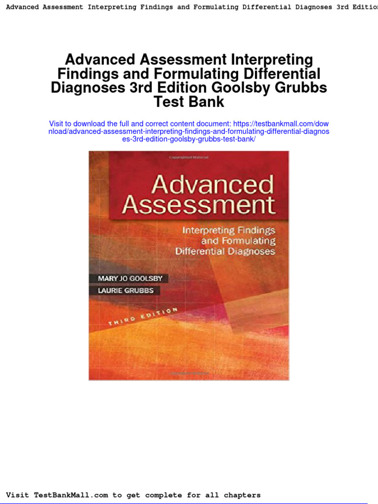Advanced Assessment Interpreting Findings and Formulating Differential ...