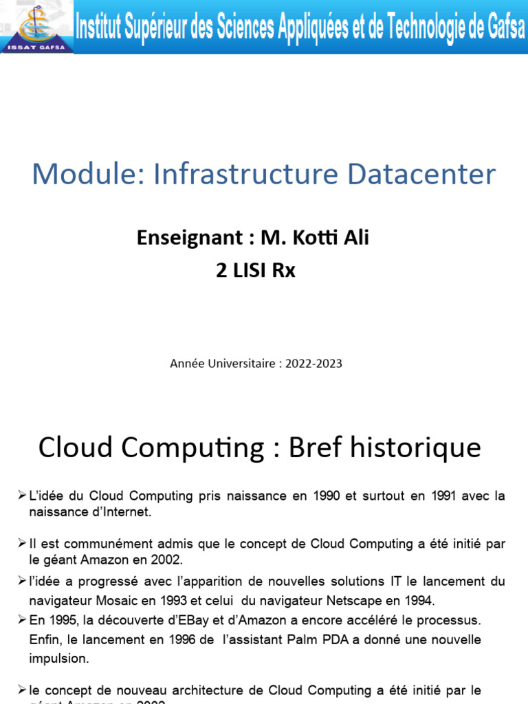 Cours Cloud | PDF | Cloud computing | Logiciel en tant que service