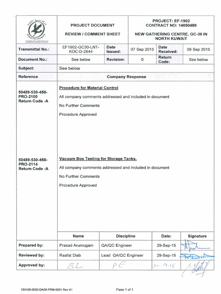 Vacuum Box Testing | PDF | Hydrocarbons | Natural Gas