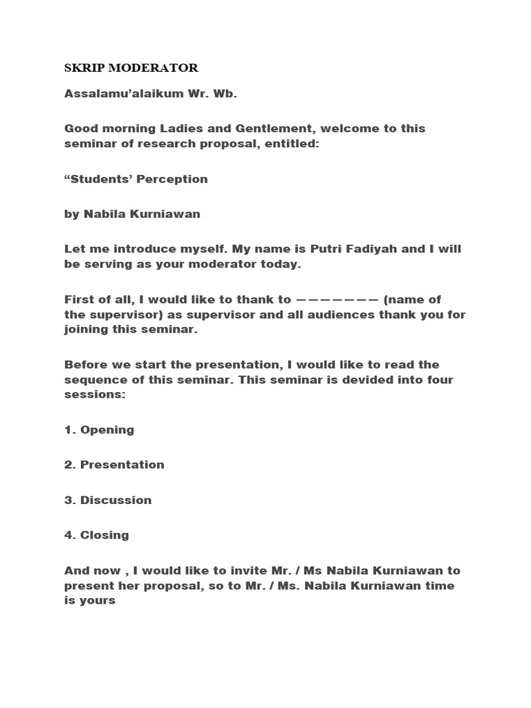 Skrip Moderator | PDF | Religion & Spirituality