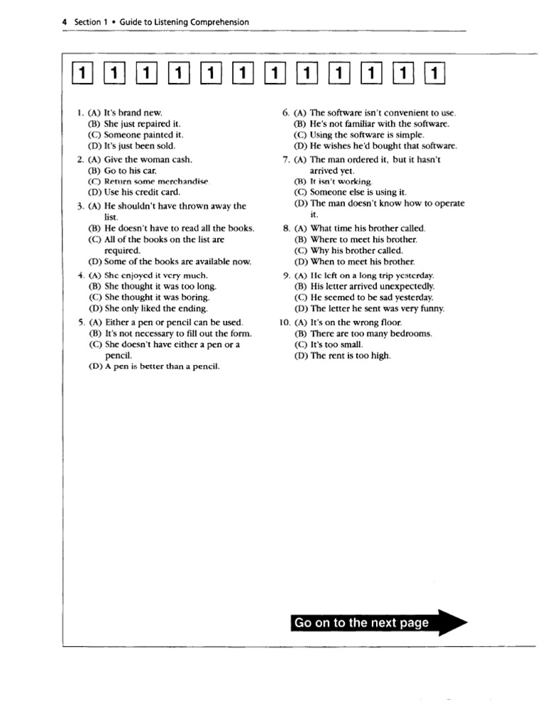 Sample Test PBT Listening | PDF