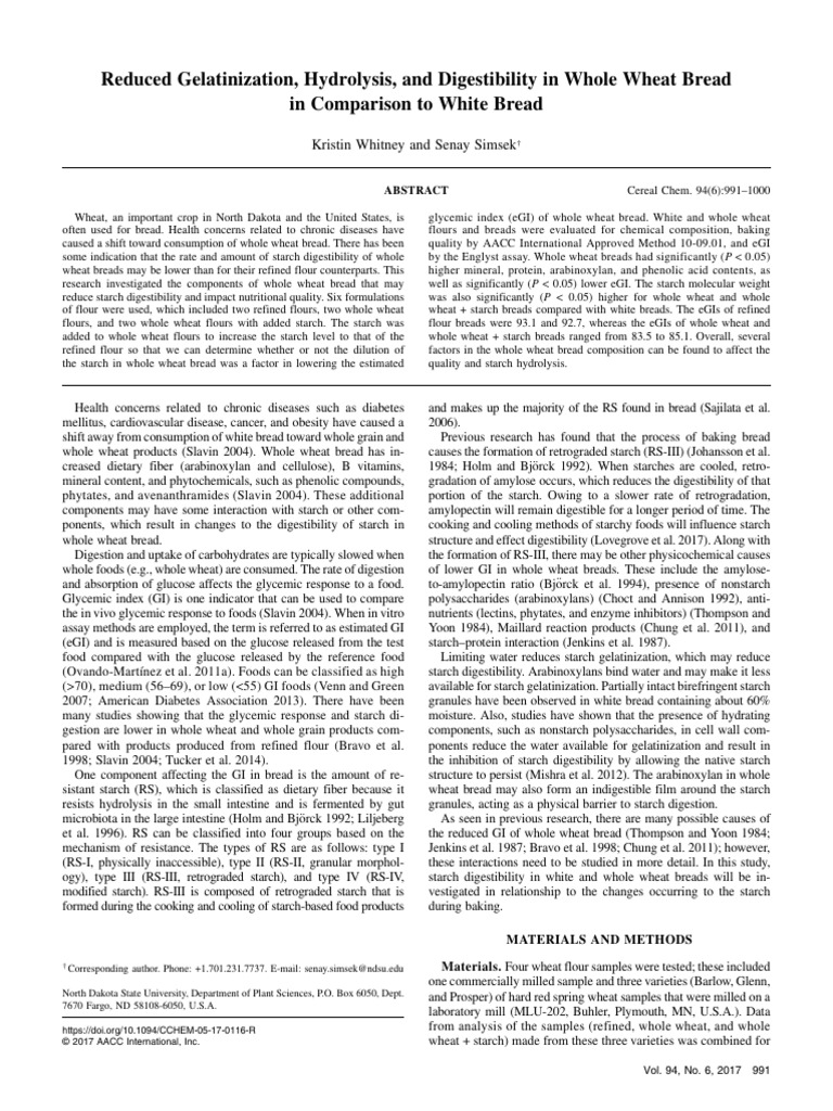 Cereal Chem - 2017 - Whitney - Reduced Gelatinization Hydrolysis and ...