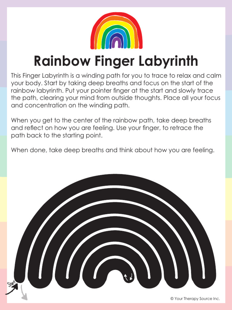 Rainbow Mindfulness Free Labyrinth | PDF