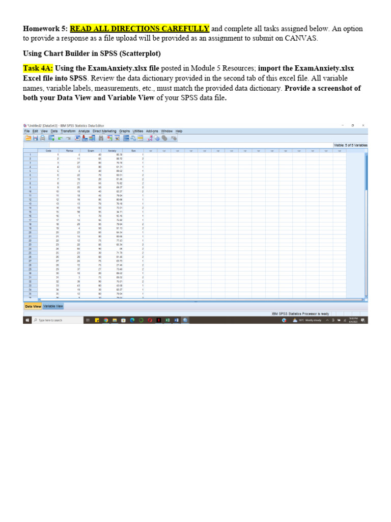 Homework 5 - Task4 | PDF | Scatter Plot | Linear Regression