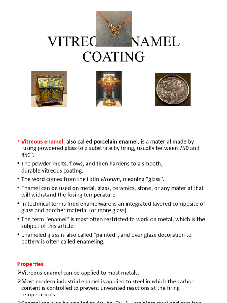 Surface Preparation for Vitreous Enamel | PDF | Vitreous Enamel | Glasses