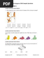 Math Kangaroo 2025 Sample Questions | PDF | Circle | Area