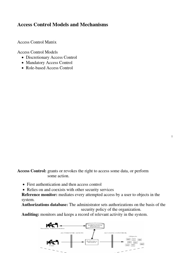 Lecture 2 Access Control (Part 2) | PDF | Access Control | Computer Access Control
