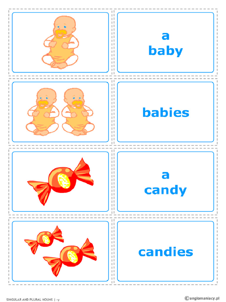 Nouns Plural Flashcards 7 | PDF