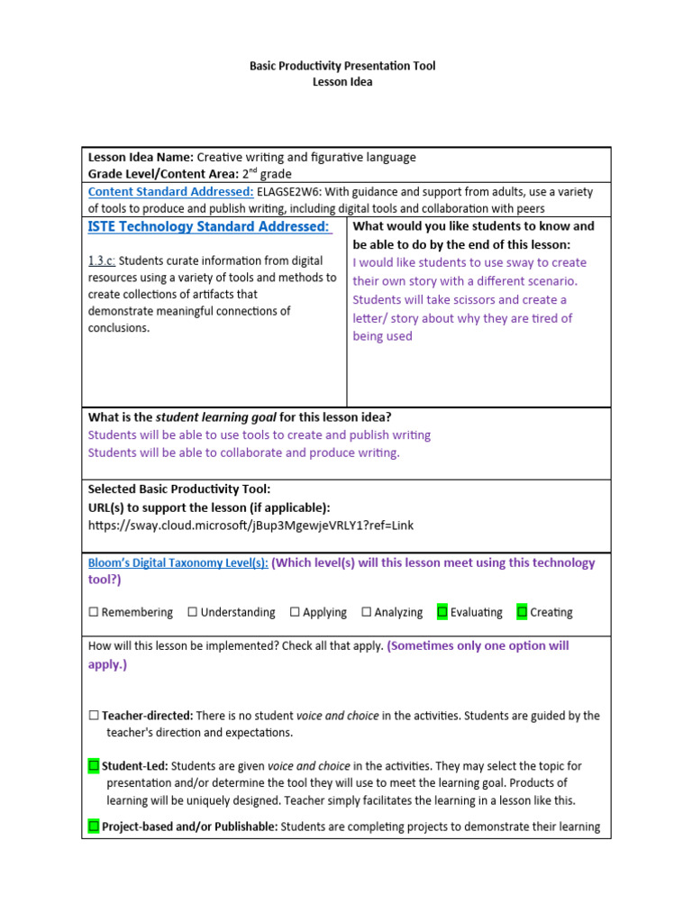 BPT Lesson Plan | PDF | Teachers | Learning