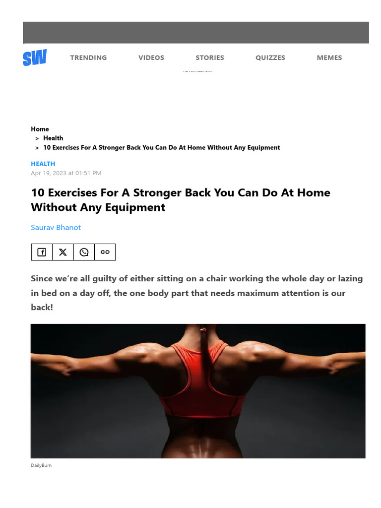 WWW Scoopwhoop Com Health Back Exercises Without Equipment | PDF ...