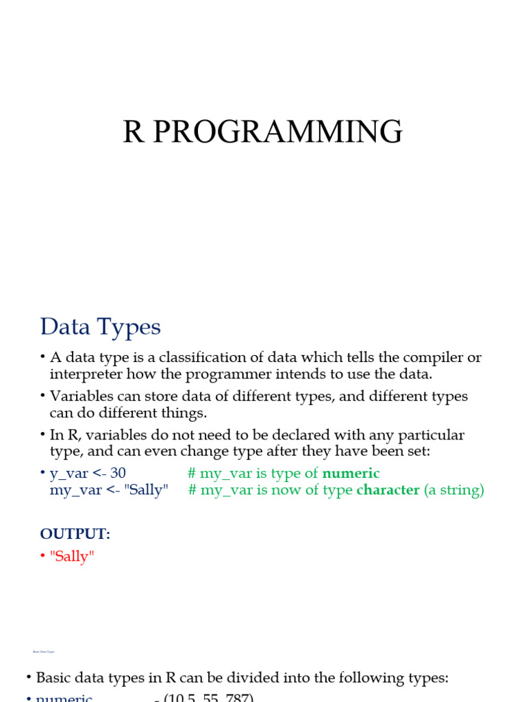 RStudio | PDF | Data Type | String (Computer Science)