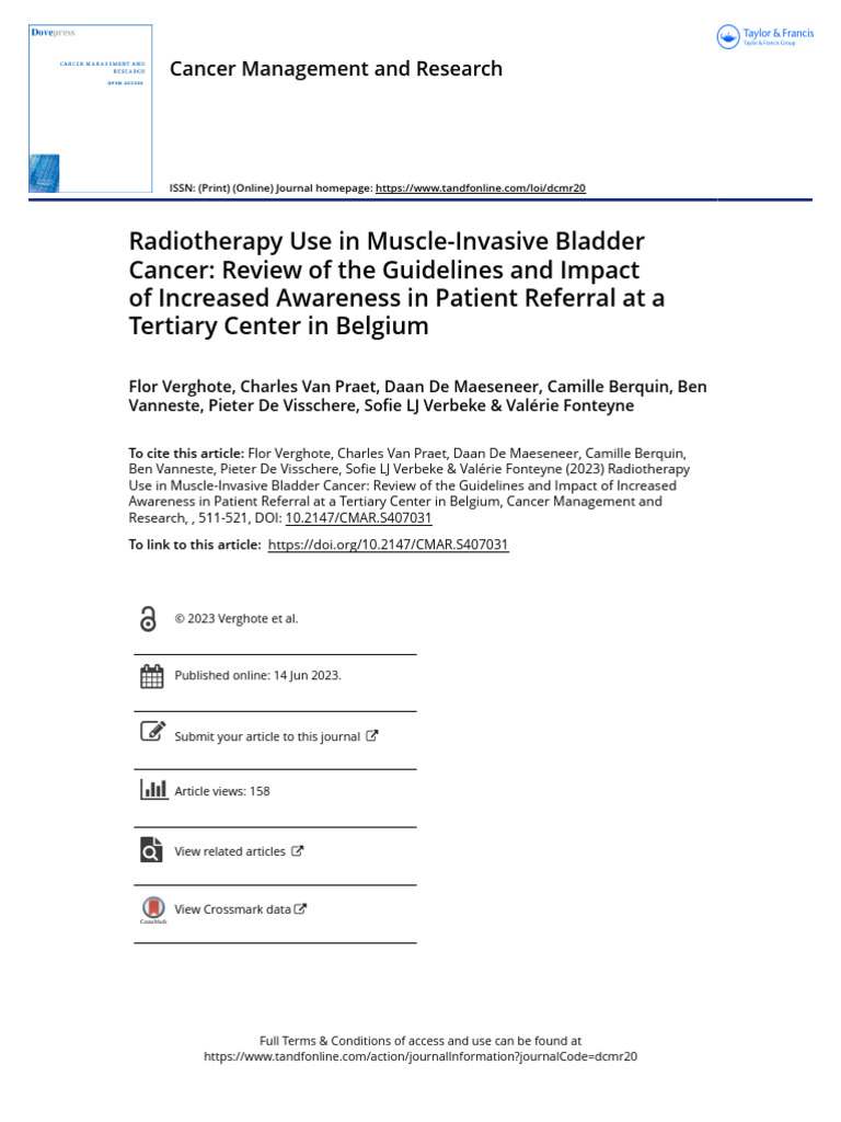 04-Radiotherapy Use in Muscle-Invasive Bladder Cancer - Review of The ...