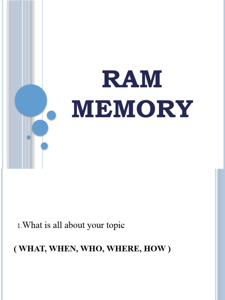 RAM Memory | PDF | Random Access Memory | Dynamic Random Access Memory