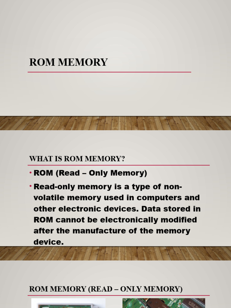 ROM Memory | Download Free PDF | Read Only Memory | Computer Memory