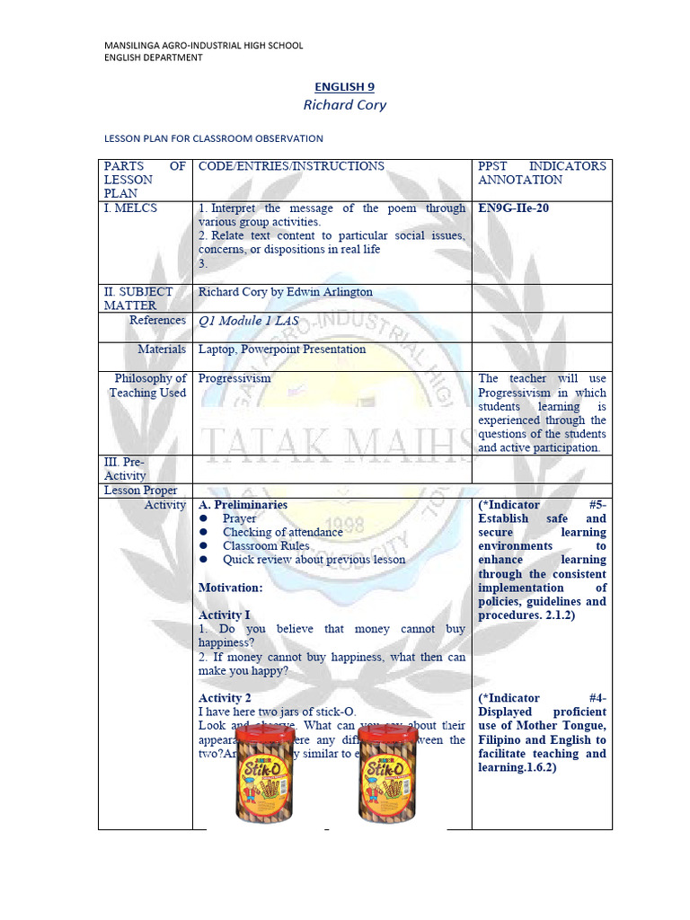 DLP For COT-2nd | PDF | Learning | Teachers