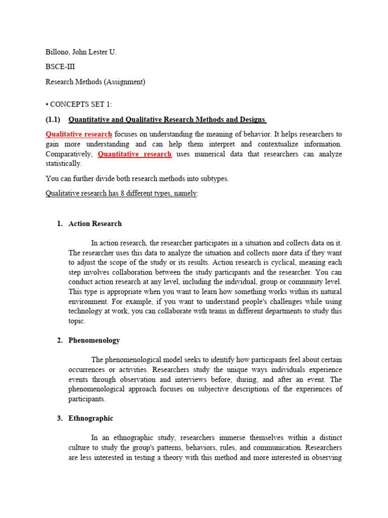 Qualitative vs Quantitative Research Methods | PDF | Methodology | Qualitative Research