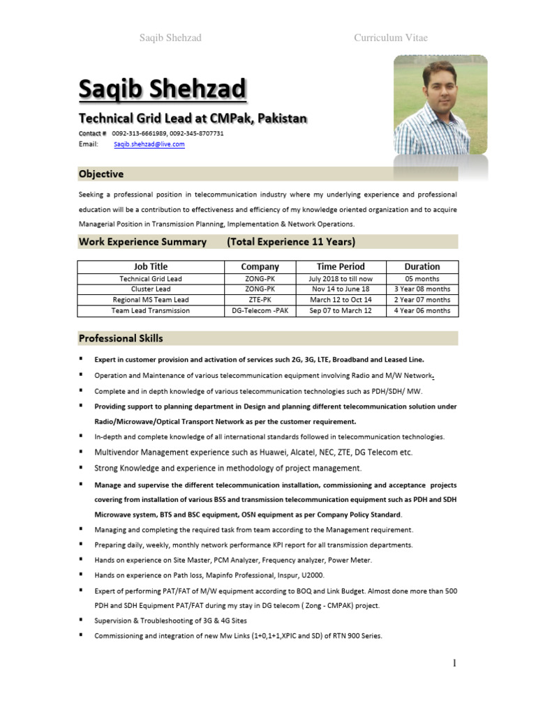 Saqib Shehzad Technical Grid Lead at CMPak (Pakistan) | PDF | Business | Computers