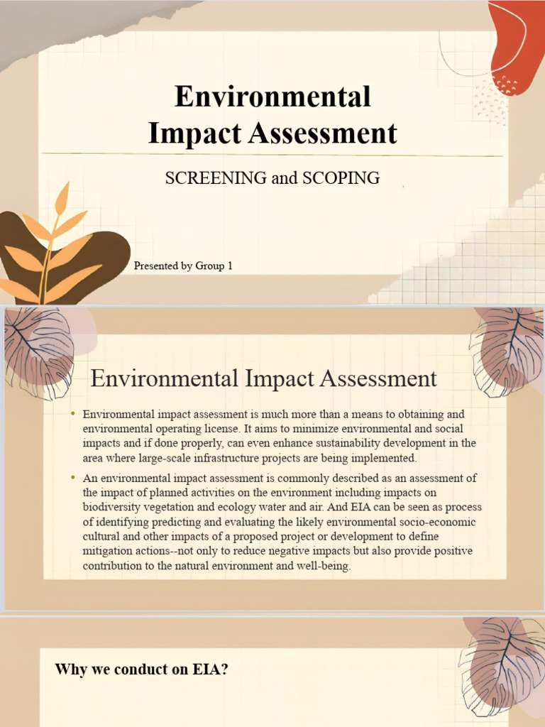 Screening and Scoping | PDF | Environmental Impact Assessment | Mining