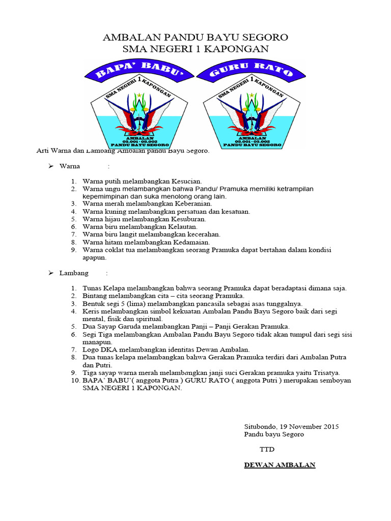 Arti Lambang Ambalan | PDF