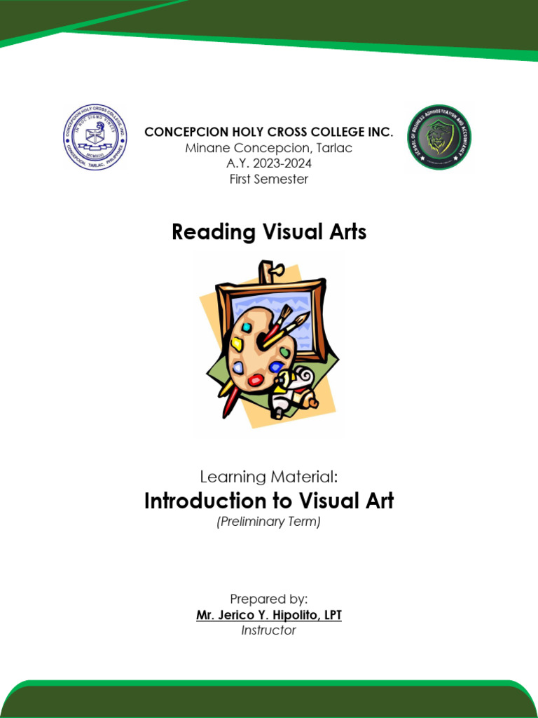 Reading Visual Art Learning Materials 1 2 | PDF | The Arts | Cognition