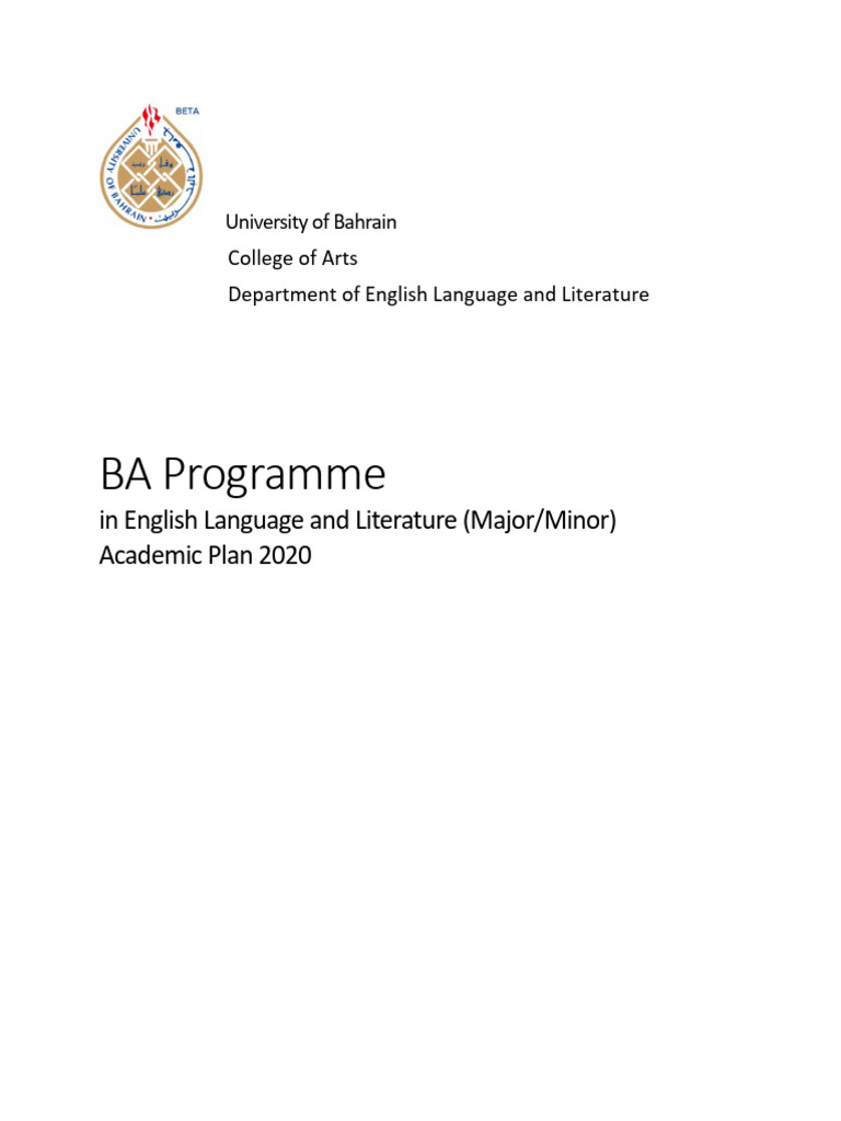 BA Programme 2020 | PDF | Linguistics | English Language