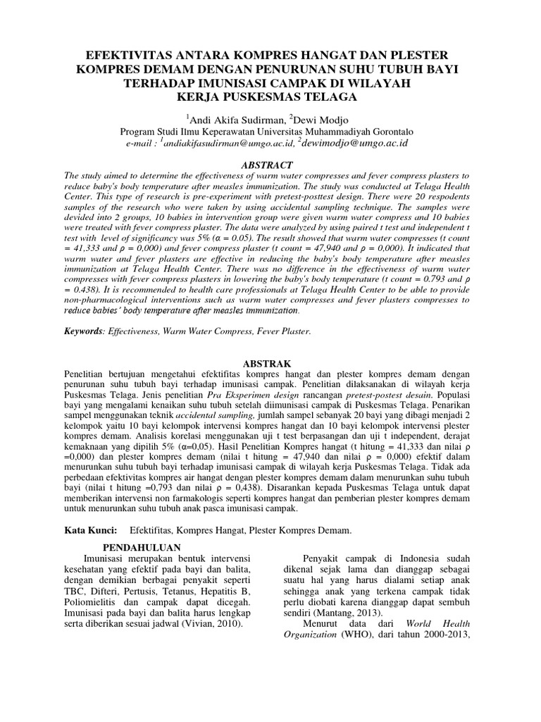 Kompres Panas | PDF | Fever | Public Health