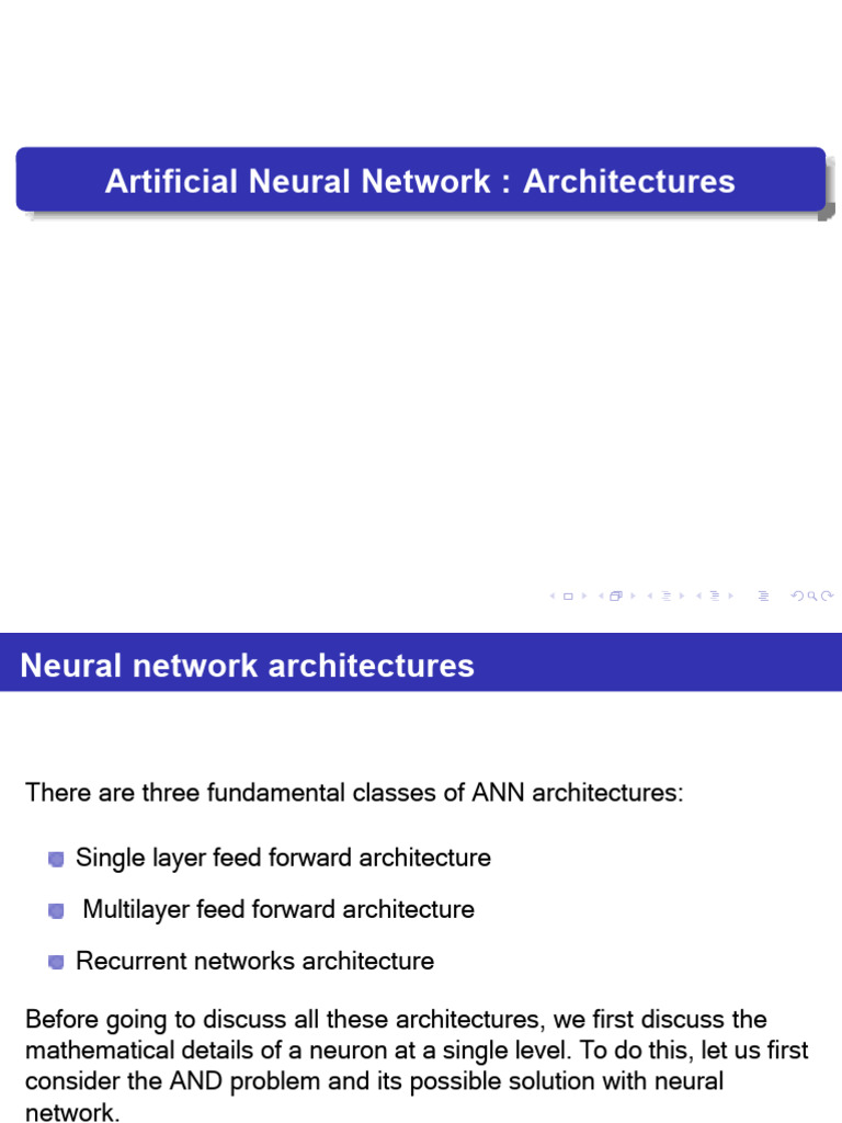 ANN Architectures | Download Free PDF | Artificial Neural Network | Applied Mathematics