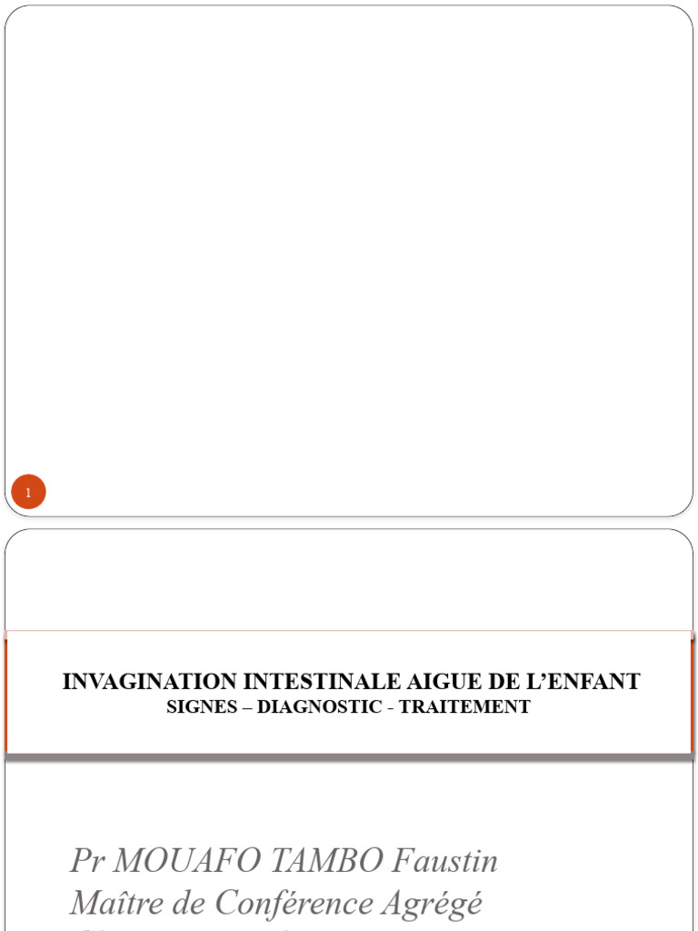 Invagination Intestinale Aiguë chez l'Enfant | PDF | Médecine ...