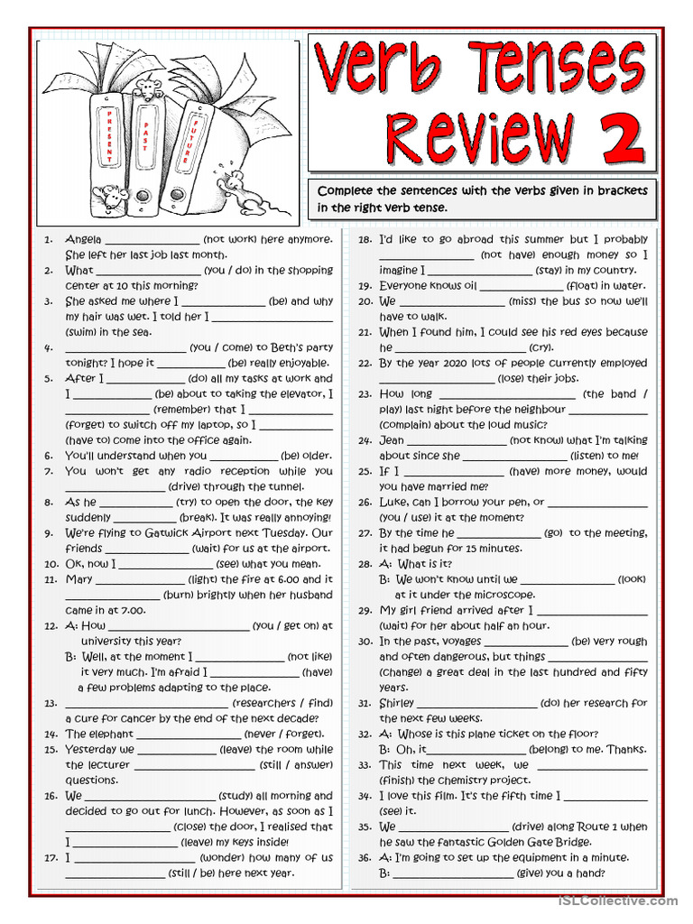 B1 Verb Tenses Review 2 - 2 | PDF
