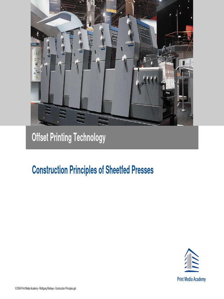 construction principle of sheetfed offset printing | PDF | Mechanical ...