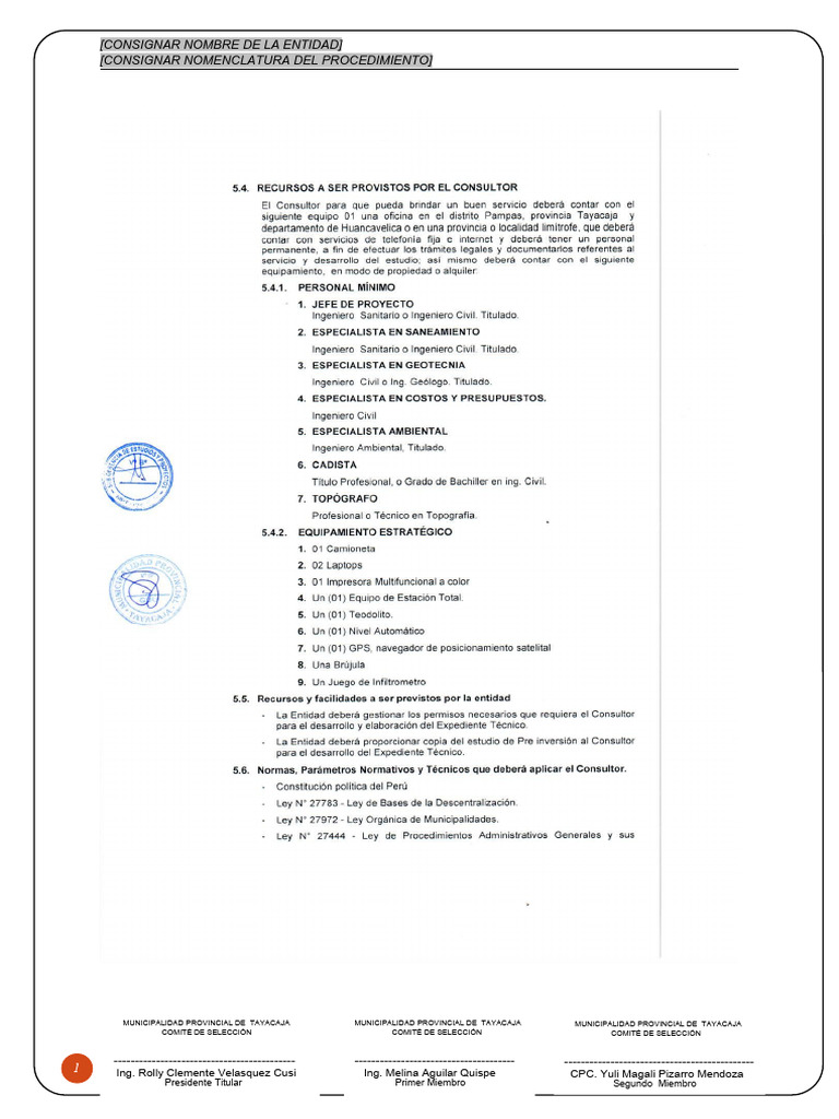 Bases Exp. Tec. - Saneamiento | PDF