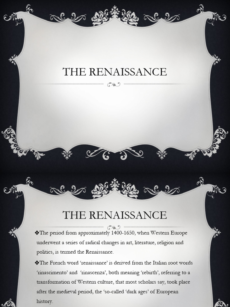 English Renaissance (PPT) | PDF | Renaissance | Italy