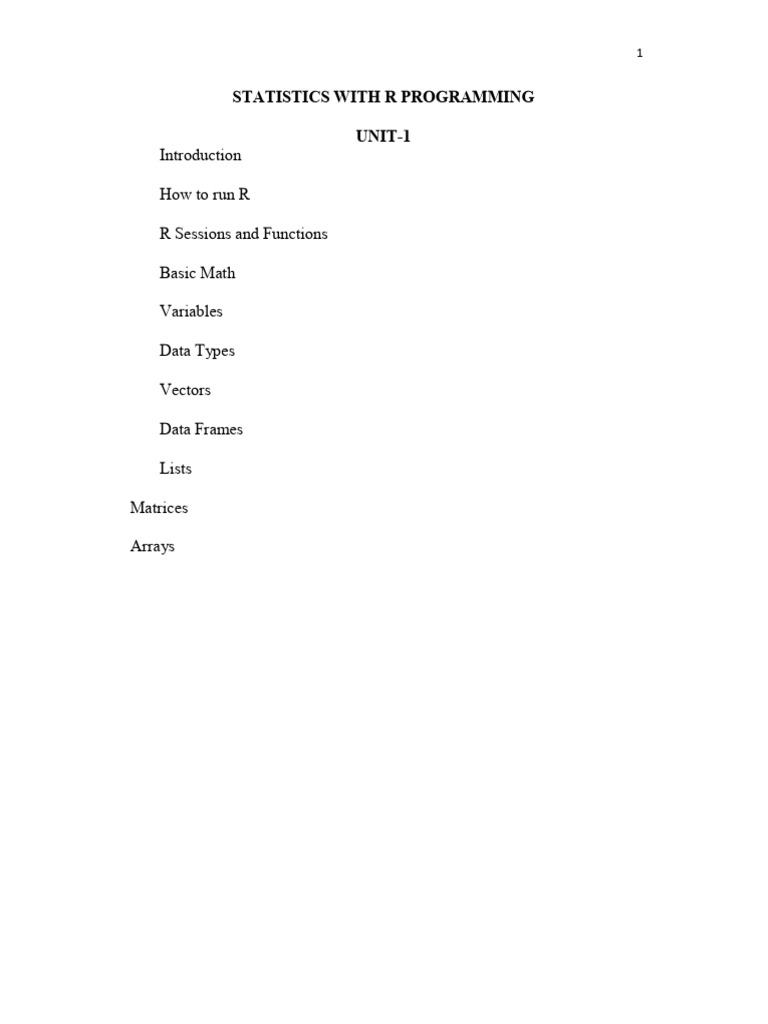 Stat 1st Unit | PDF | Matrix (Mathematics) | Data Type
