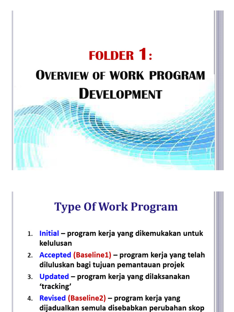 Work Program Overview And Planning Pdf Computing Information