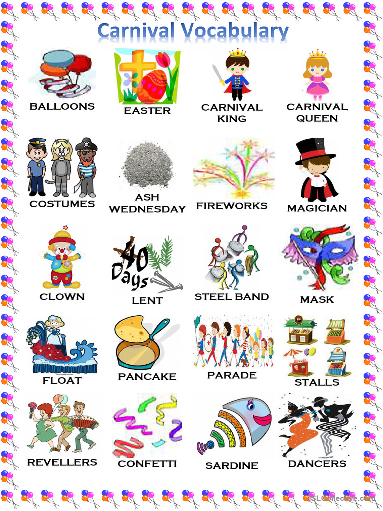 Carnival Vocabulary | PDF
