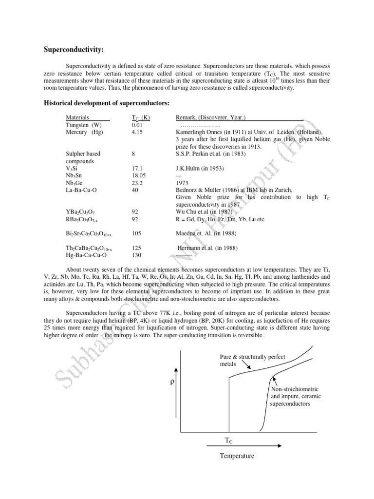 Superconductivity | PDF | Superconductivity | Physical Sciences