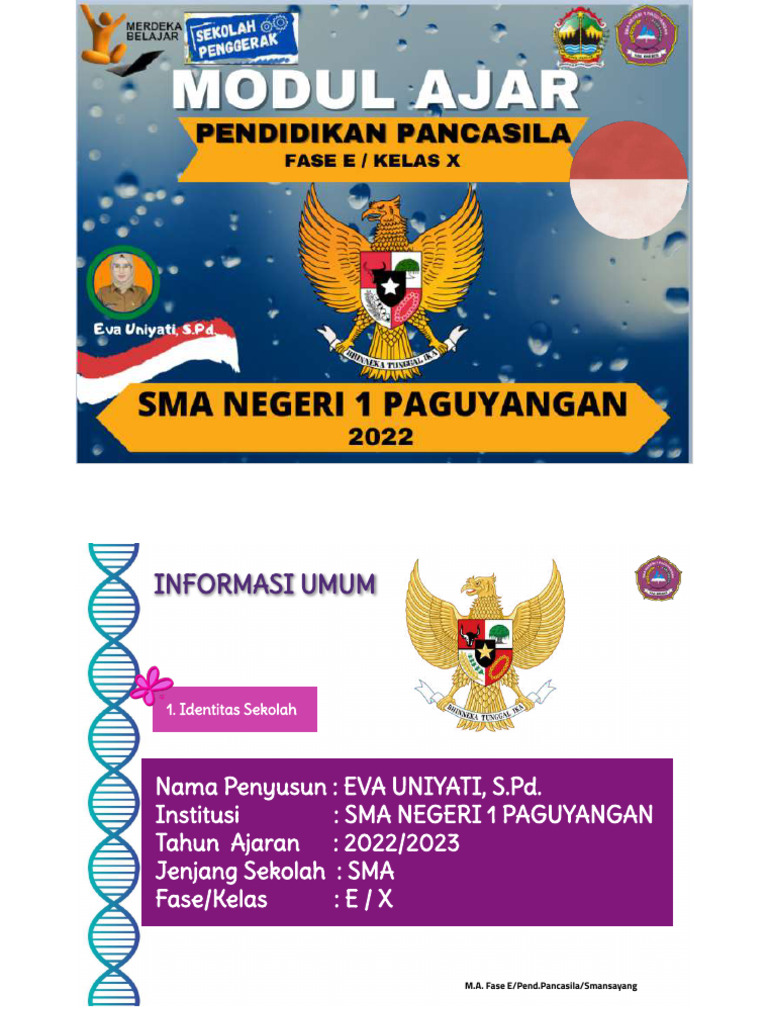 Modul Ajar Pendidikan Pancasila - MODUL AJAR FASE E_PEND PANCASILA ELEMEN NKRI - Fase E | PDF