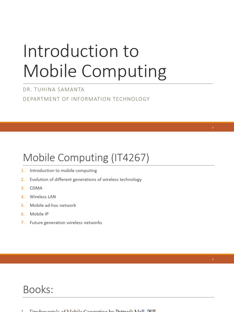 Mobile Computing Intro To MC | PDF | Cellular Network | Computer Network