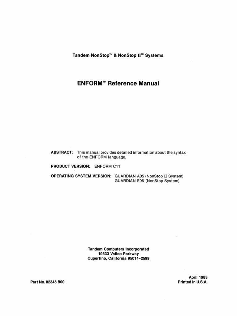 Tandem-EnFORM Reference Manual | PDF | Command Line Interface | Bracket