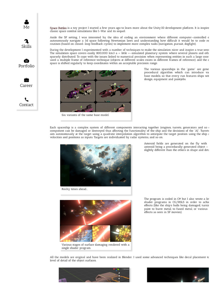Portfolio Space Battles | PDF | Simulation | Artificial Intelligence