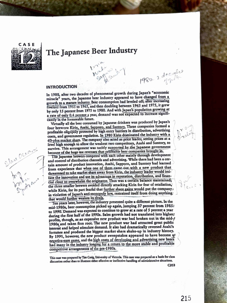 Japanese Beer Industry | PDF