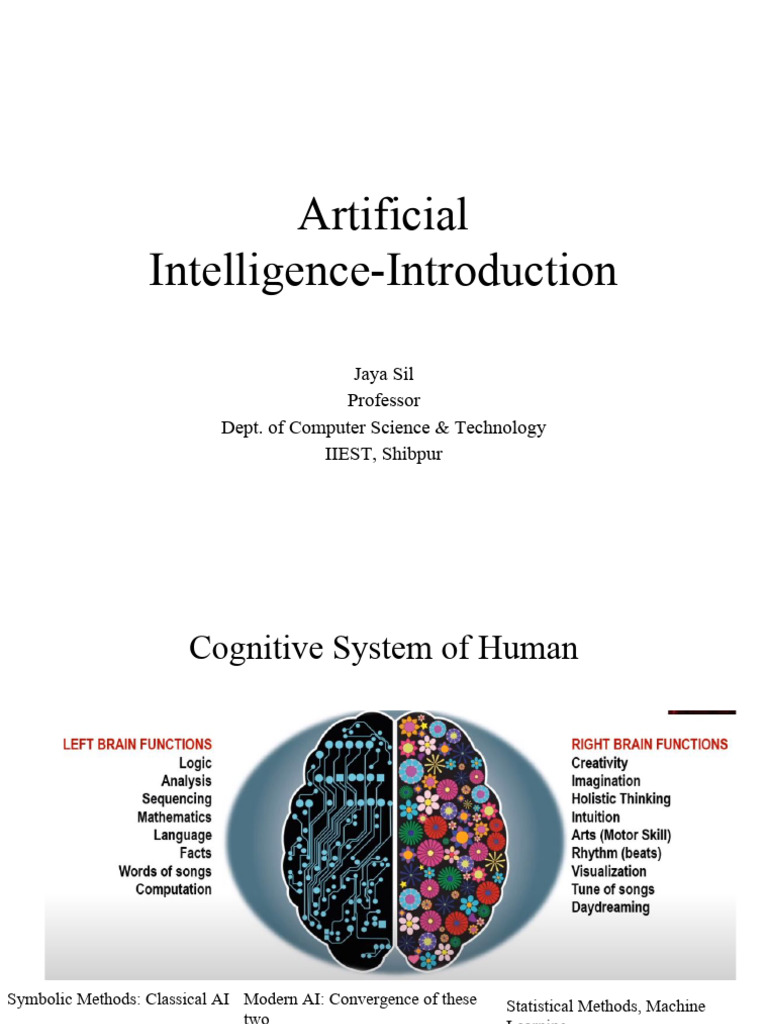 Artificial Intelligence Introduction | PDF | Artificial Intelligence | Intelligence (AI) & Semantics