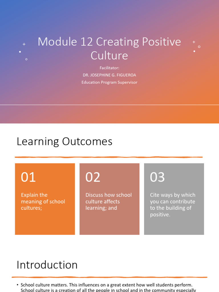 Building Positive School Culture | PDF | Learning | Cognition