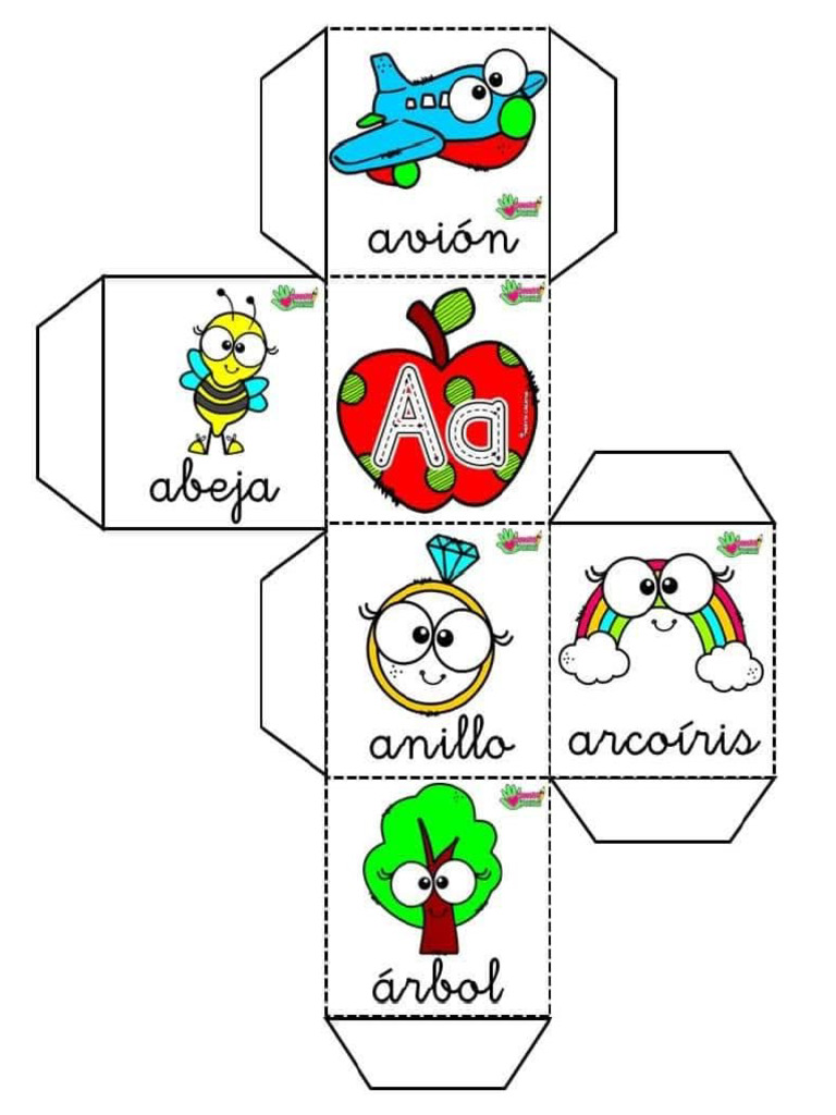 Cubos Armables de Las Vocales. | PDF