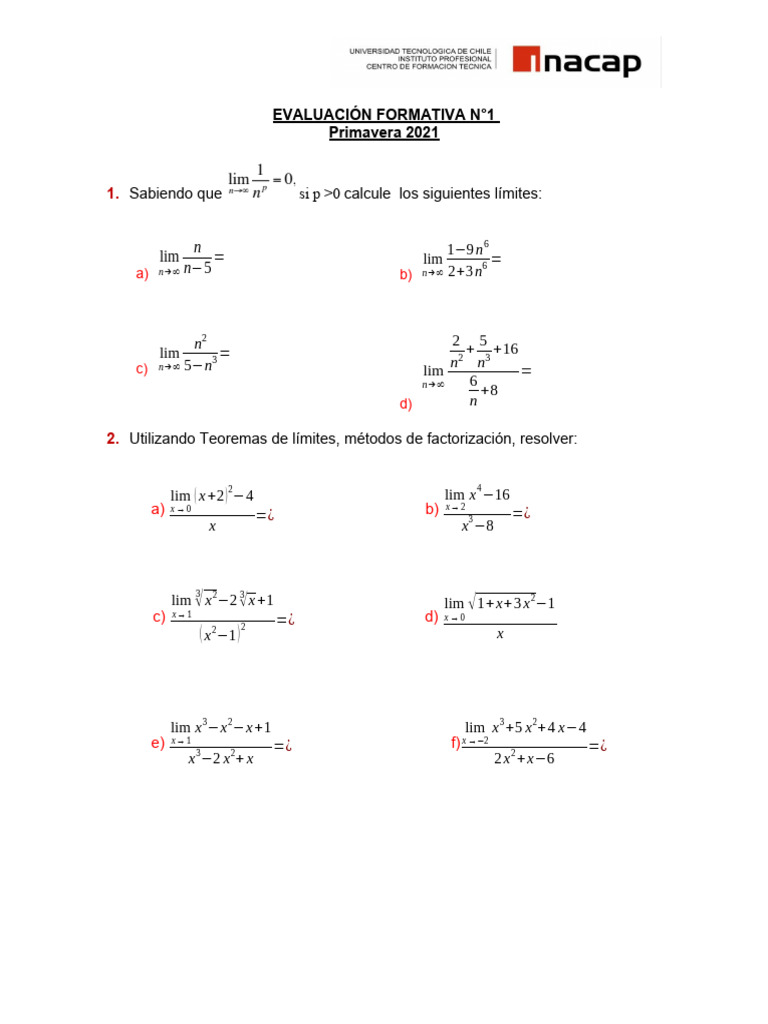 Prueba Formativa | PDF | Matemáticas