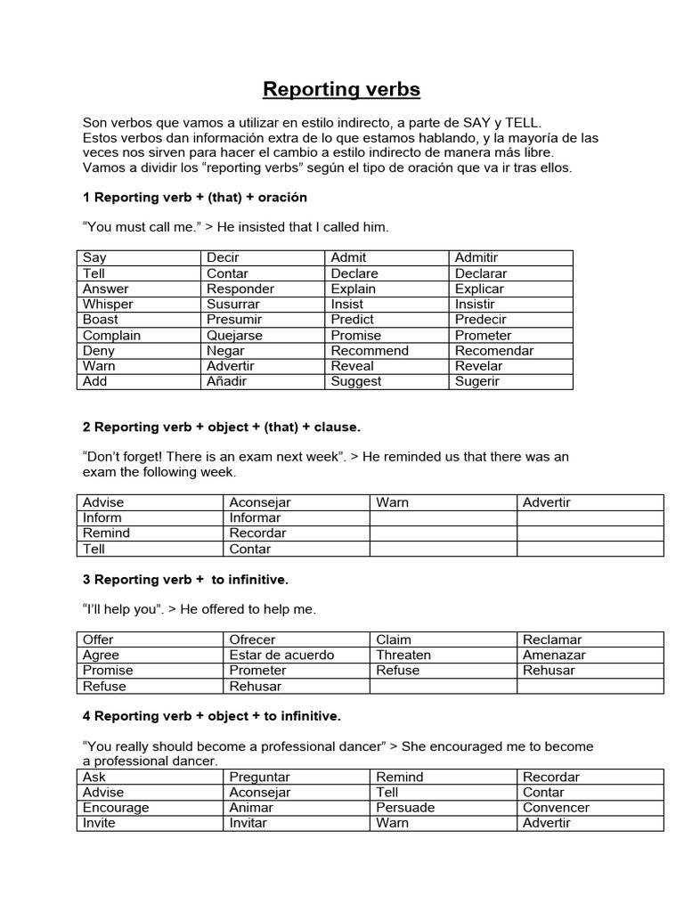 Uso de verbos de reporte en español | PDF | Grammar | Semantic Units