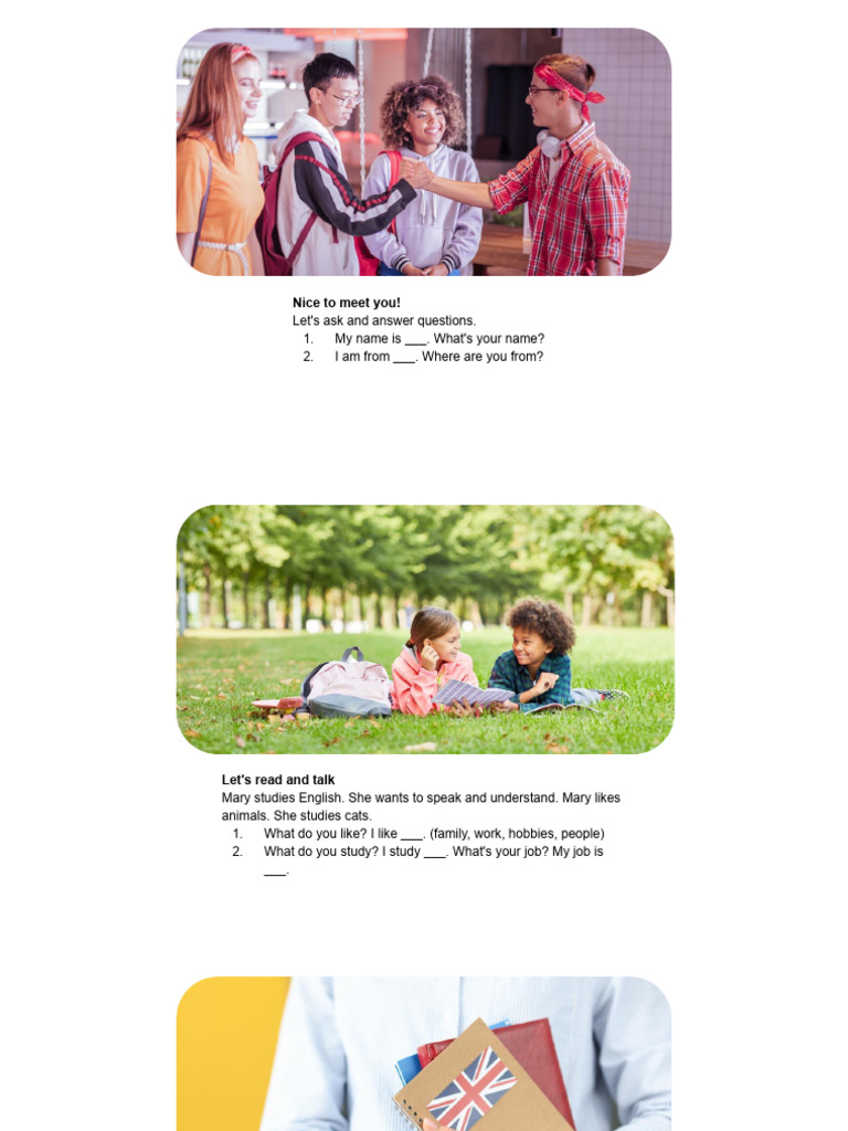 English Trial Lesson for Kids | PDF