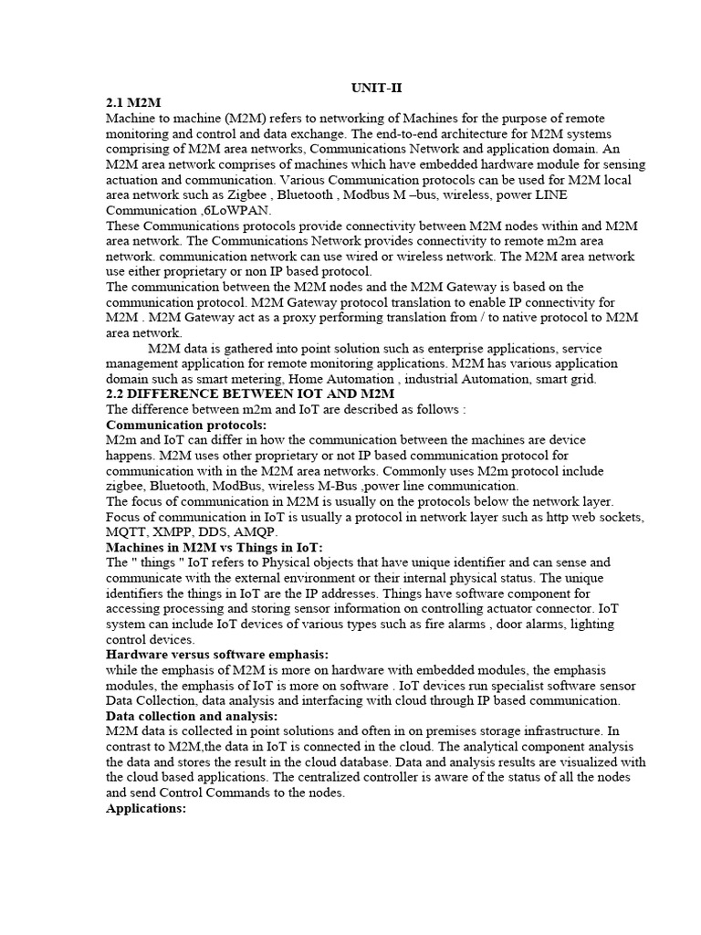 Iot Unit Ii R22 | PDF | Internet Of Things | Computer Network
