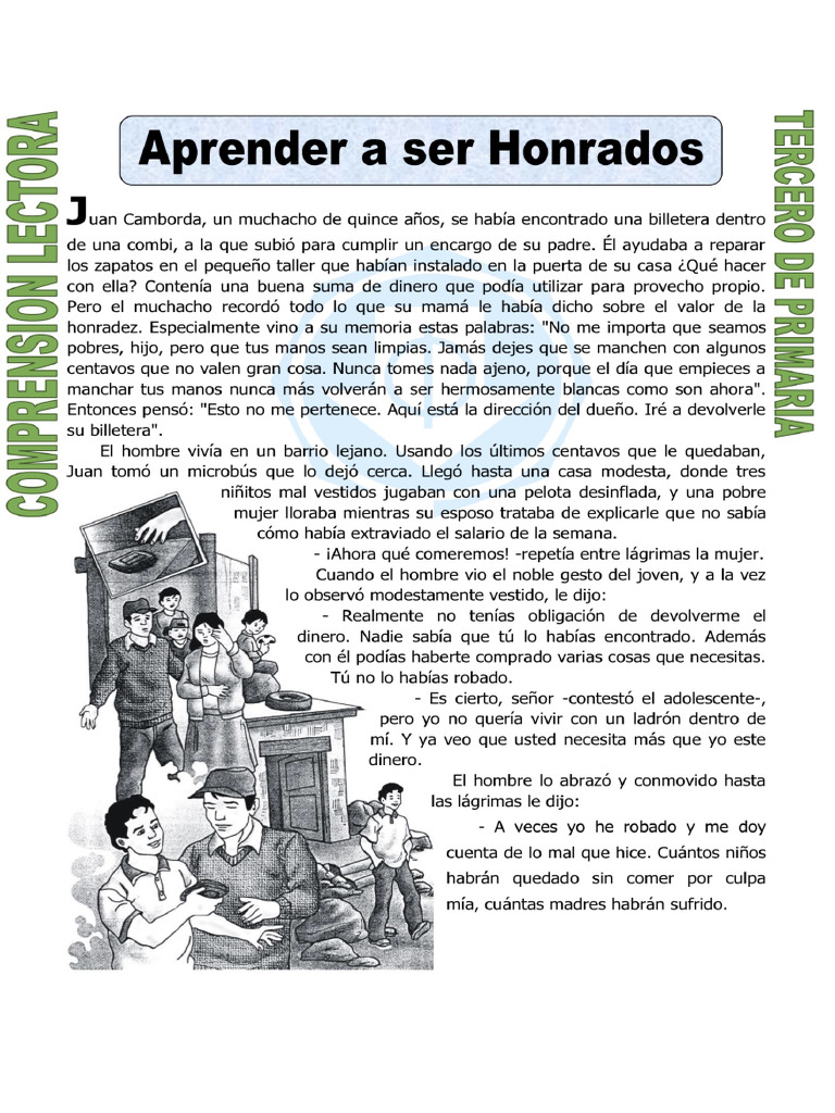 Lectura Aprender a ser honrados | PDF