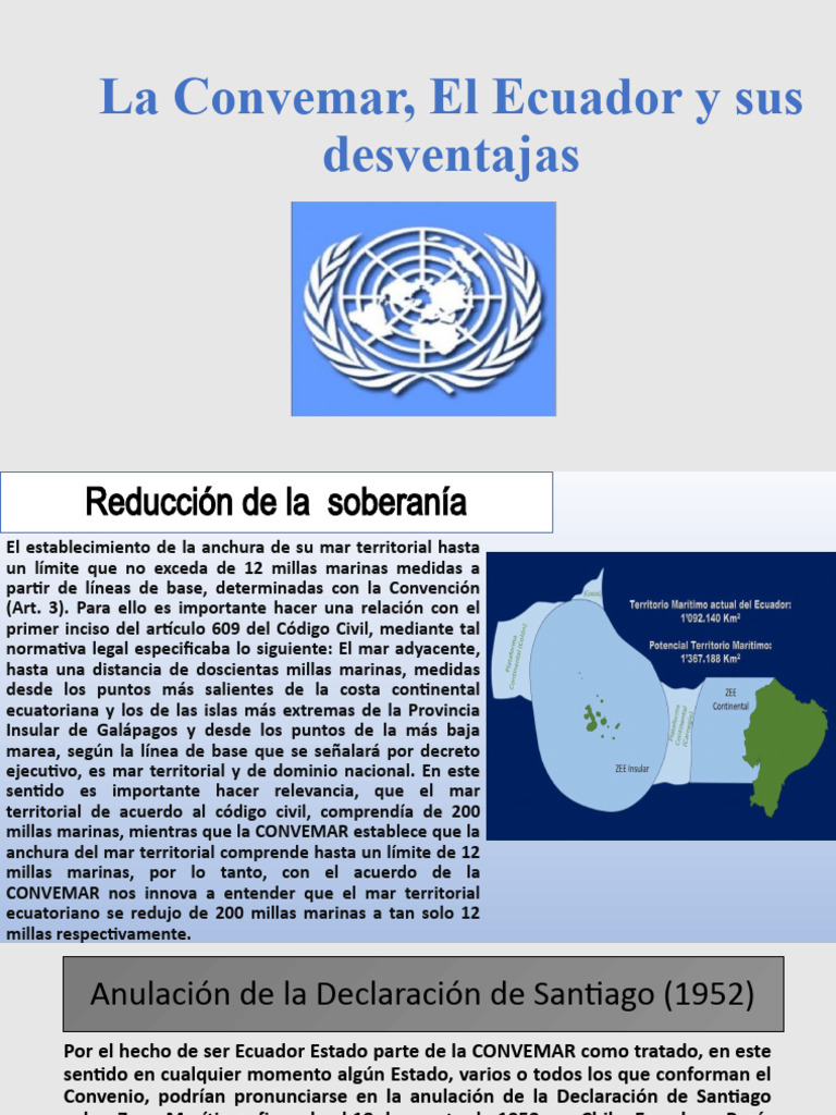 La Convemar, El Ecuador y Sus Desventajas | PDF | Aguas territoriales ...